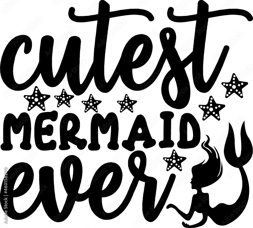 mermaid svg Quotes design SVG, Family vector t-shirt SVG Cut Files for ...