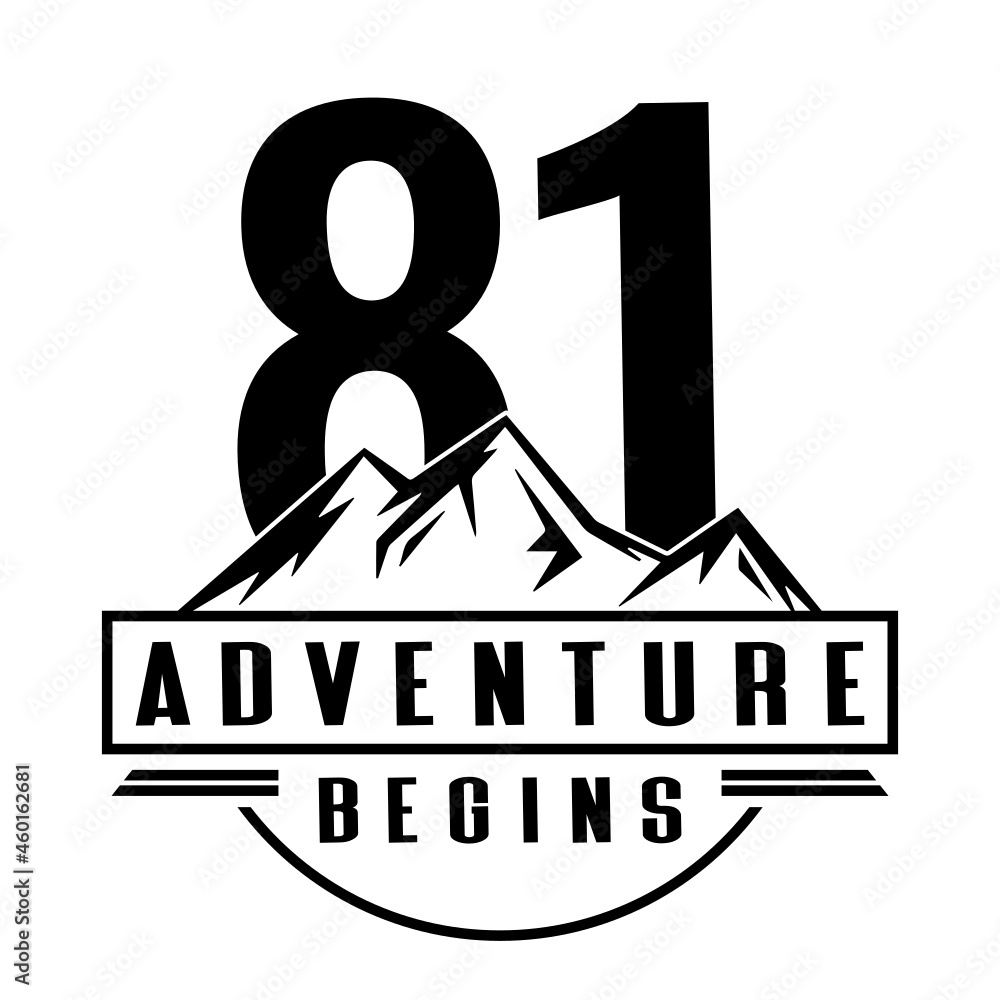 81 Adventure Begins, 81th Birthday eighty one Birthday, birthday party ...