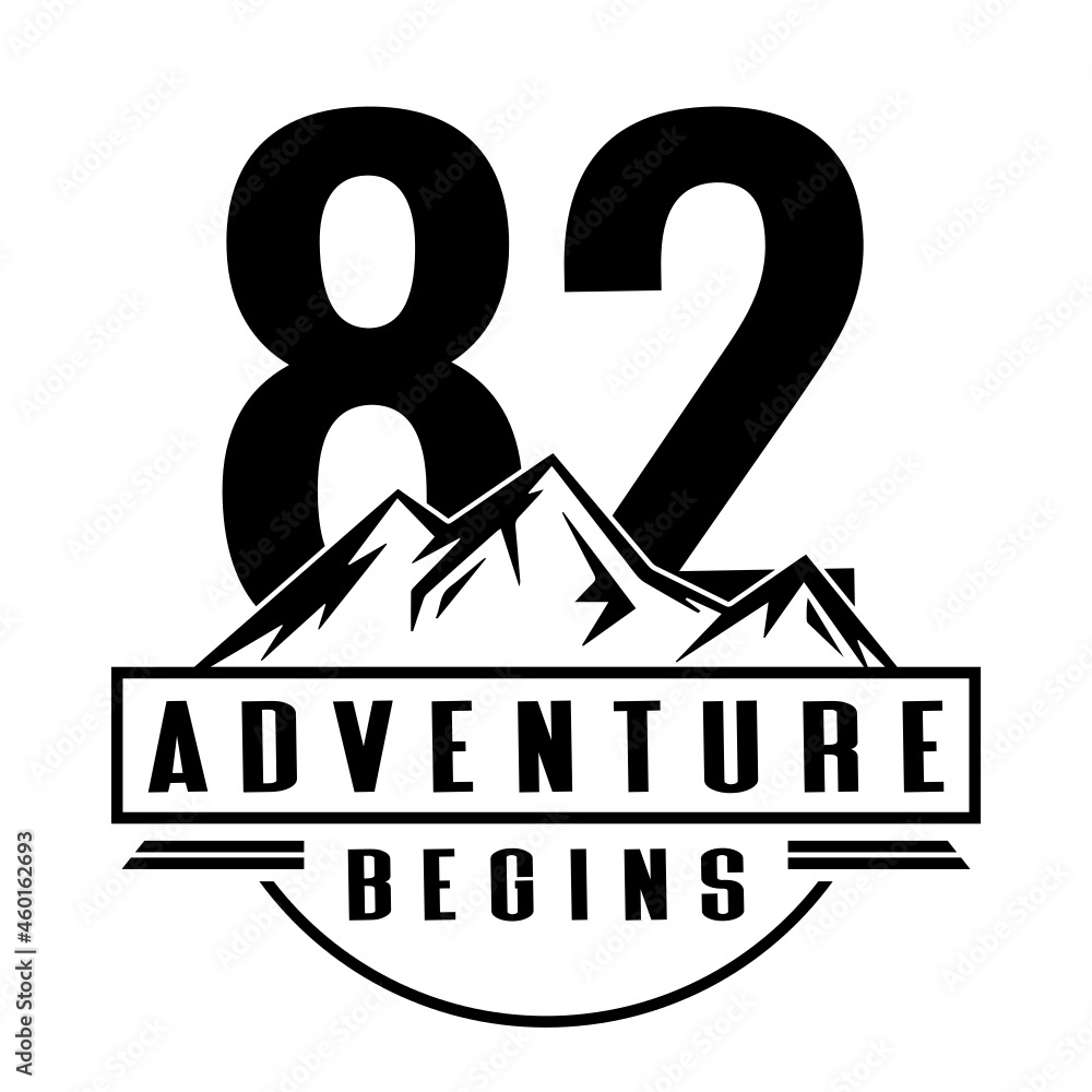 82 Adventure Begins, 82th Birthday eighty two Birthday, birthday party ...