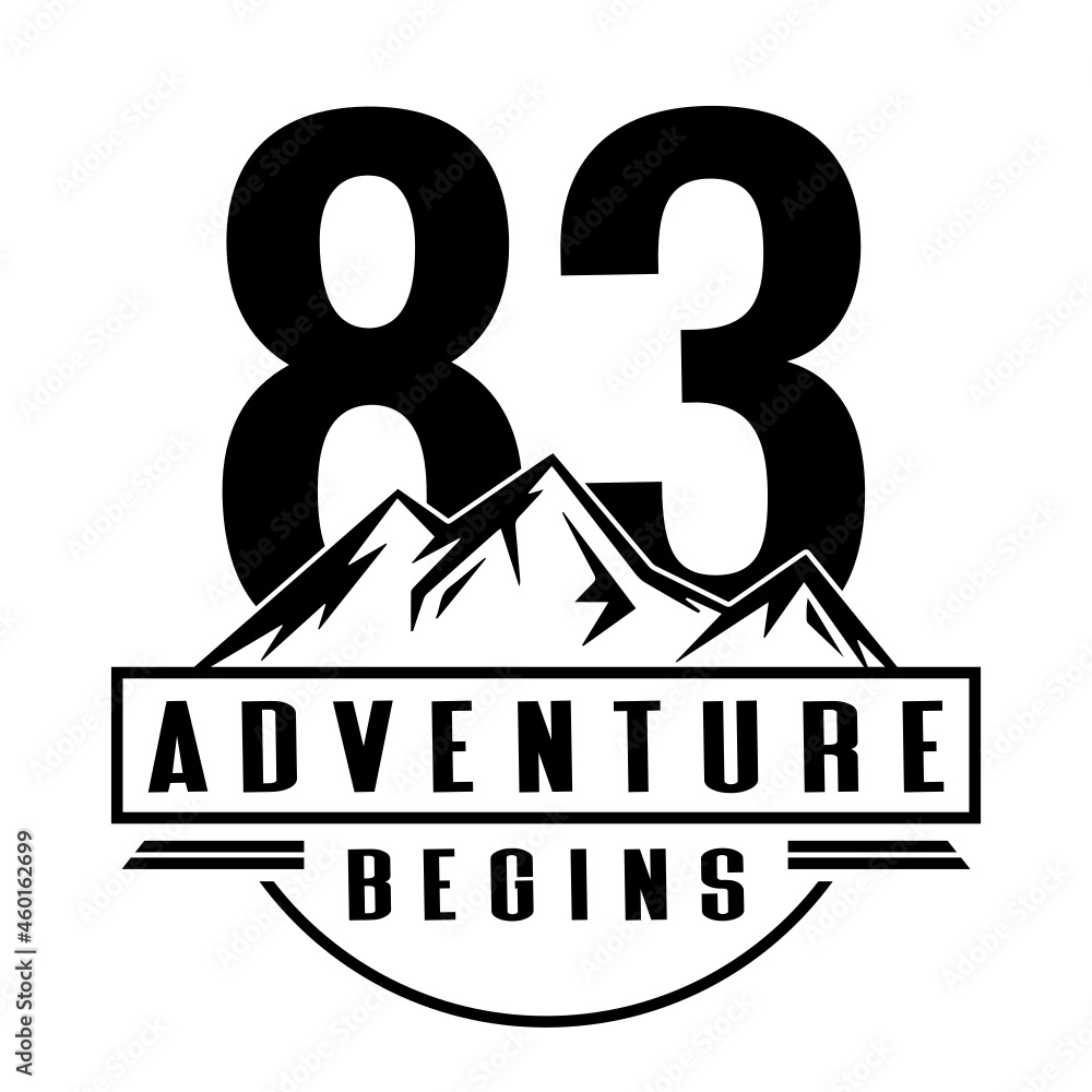 83 Adventure Begins, 83th Birthday eighty three Birthday, birthday ...