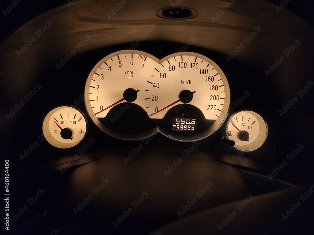 Foto de Front view of a car dashboard modern automobile control ...