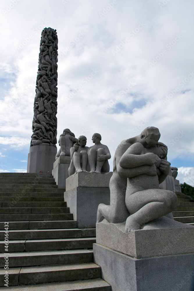 Statues in Vigeland Sculpture Park, Oslo, Norway Stock Photo | Adobe Stock