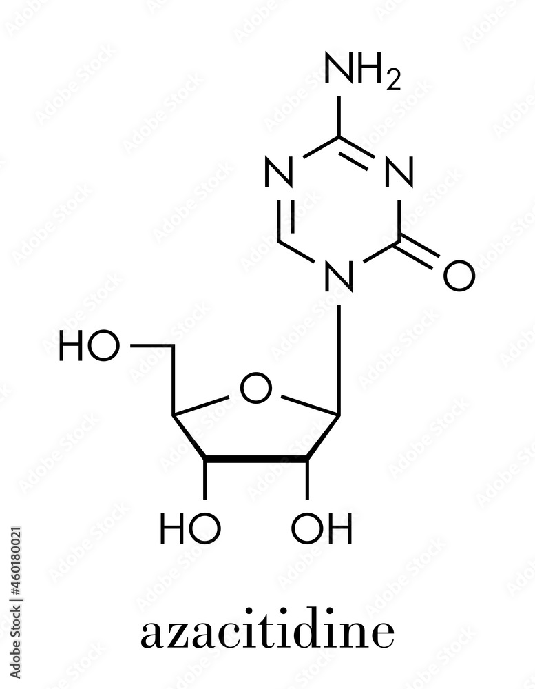 Azacitidine (5-azacytidine) myelodysplastic syndrome drug molecule ...