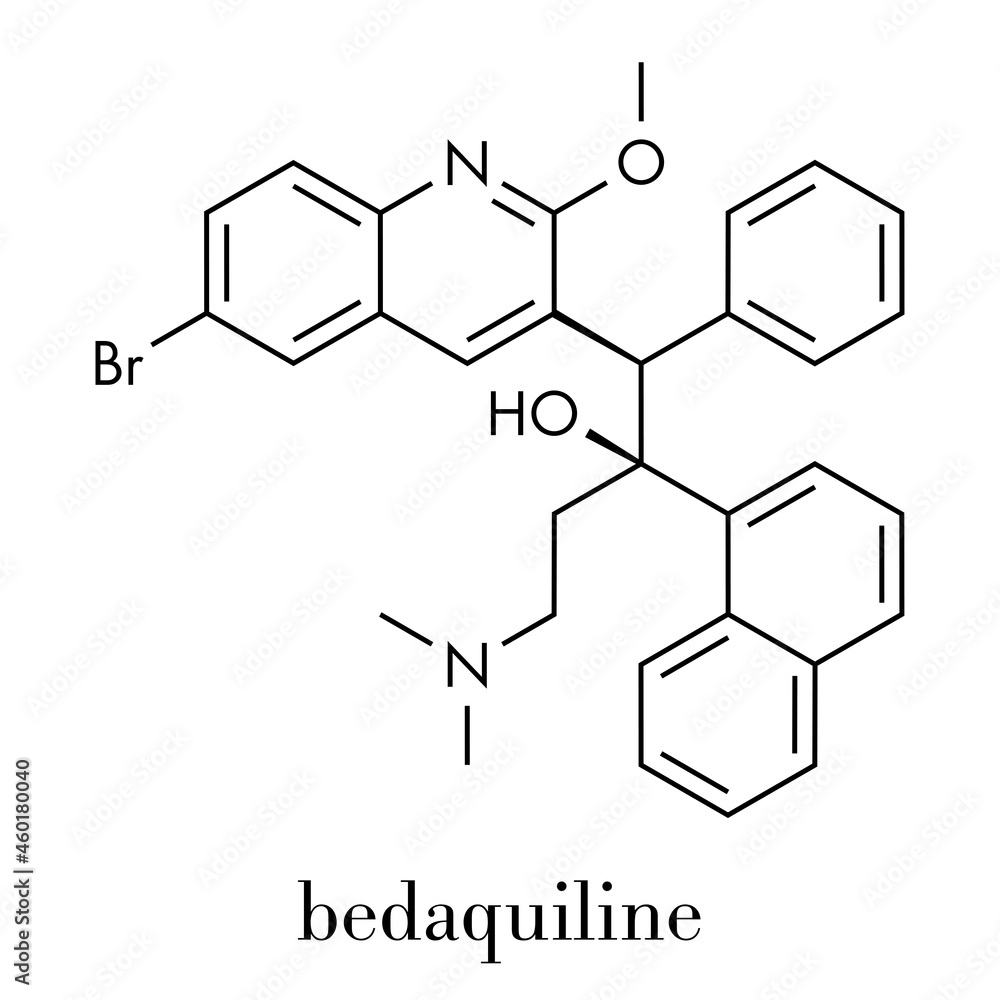 Bedaquiline tuberculosis drug. Diarylquinoline antibacterial used in ...