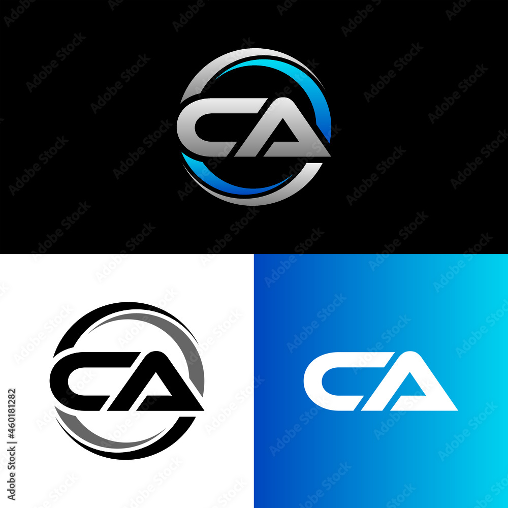 CA Letter Initial Logo Design Template Vector Illustration Stock Vector ...