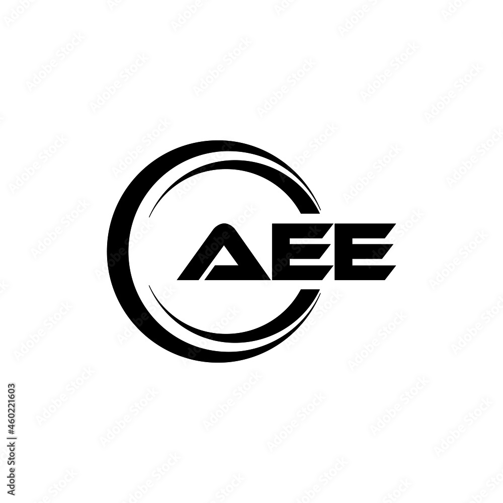 AE letter logo design with white background in illustrator, vector logo ...