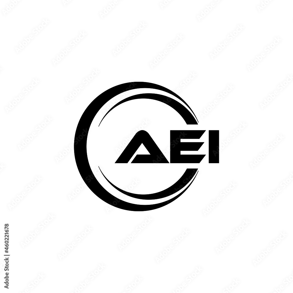 AEI letter logo design with white background in illustrator, vector ...