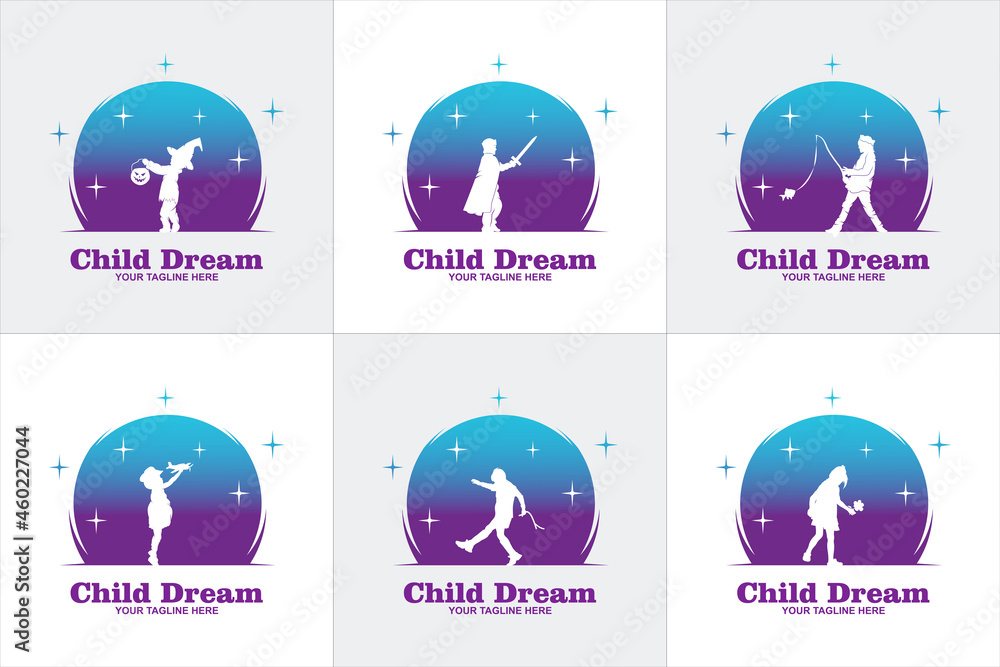 Colorful Child Reaching Star logo vector, Education logo designs ...