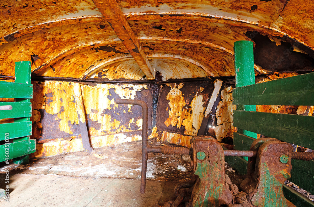 Inside an old rusty shipwreck in Iceland Stock Photo | Adobe Stock