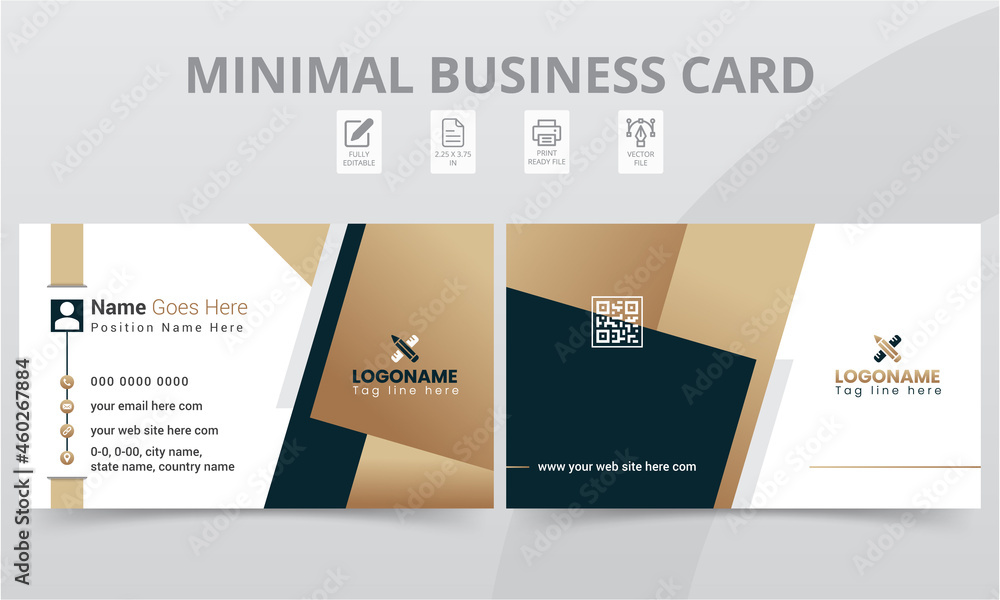 Professional Two-sided Business Card Print Templates Layout Design ...