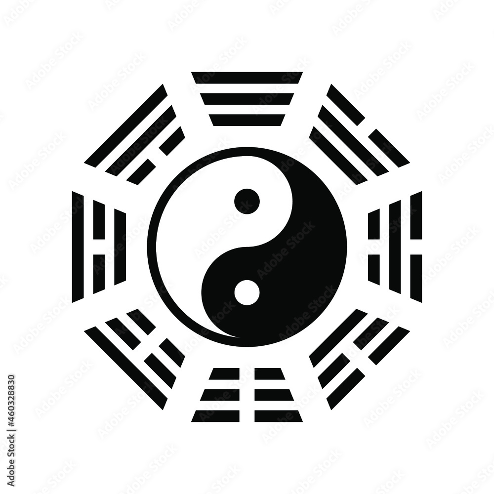 Yin Yang bagua symbol. Tai Chi pattern. Bagua - symbol of Taoism ...