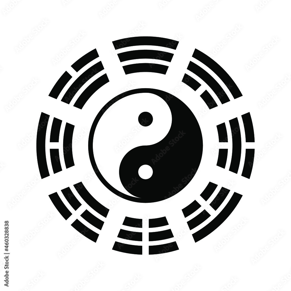 Yin Yang bagua symbol. Tai Chi pattern. Bagua - symbol of Taoism ...