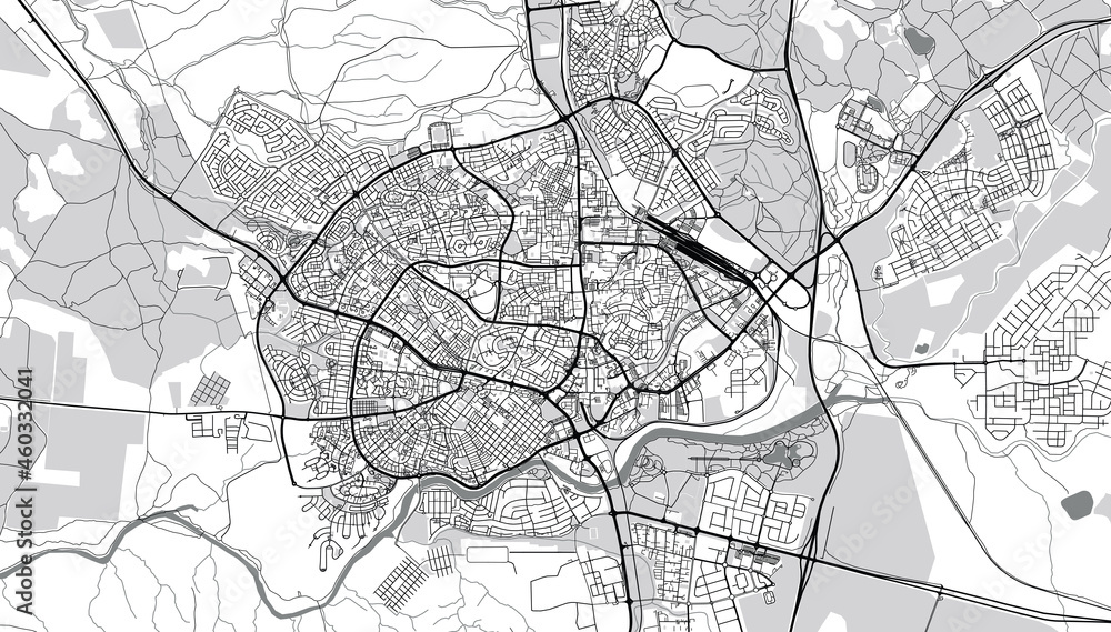 Urban vector city map of Be'er Sheva, Israel, middle east Stock Vector ...