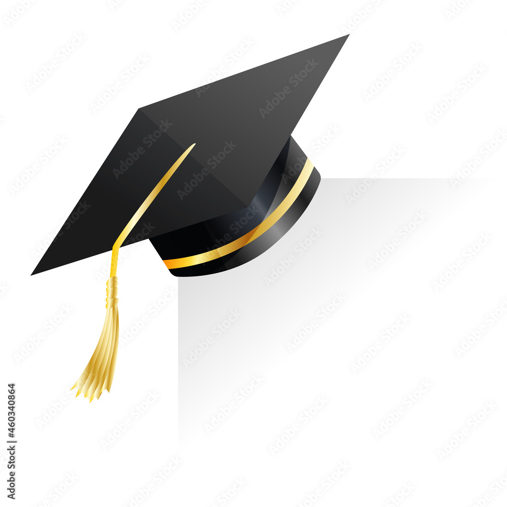 Graduation cap. Element for degree ceremony and educational programs ...