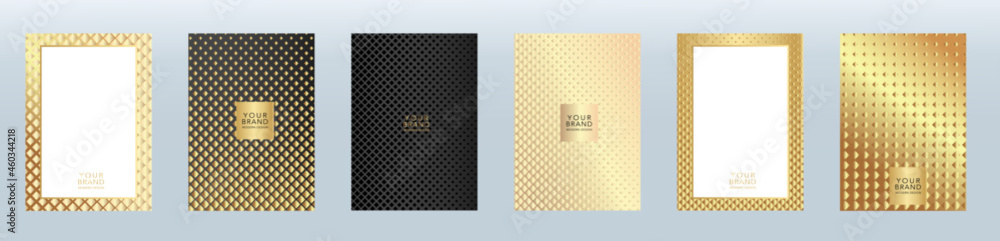 Modern luxury cover design set. Elegant fashionable background with ...
