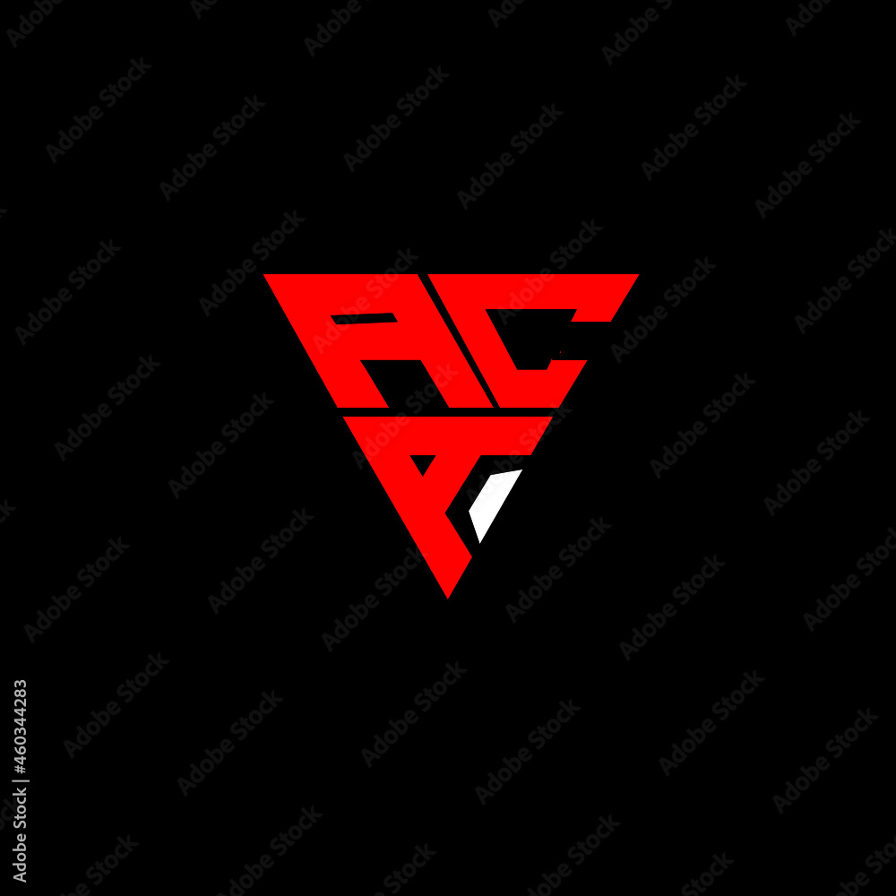 ACA letter logo design on black background. ACA creative initials ...