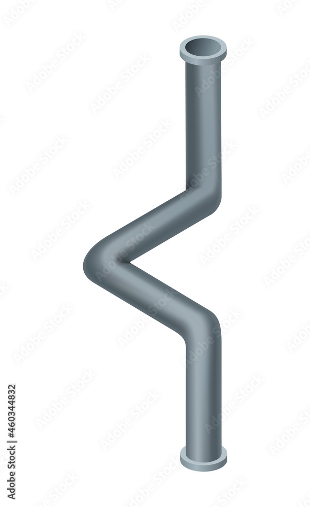 Isometric pipe. Water tube or pipeline for oil or gas industry tube ...