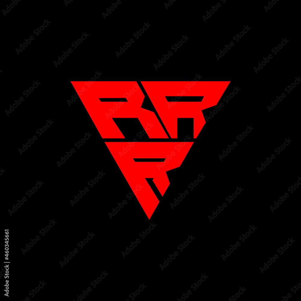 Vetor de RRR letter logo design on black background. RRR creative ...