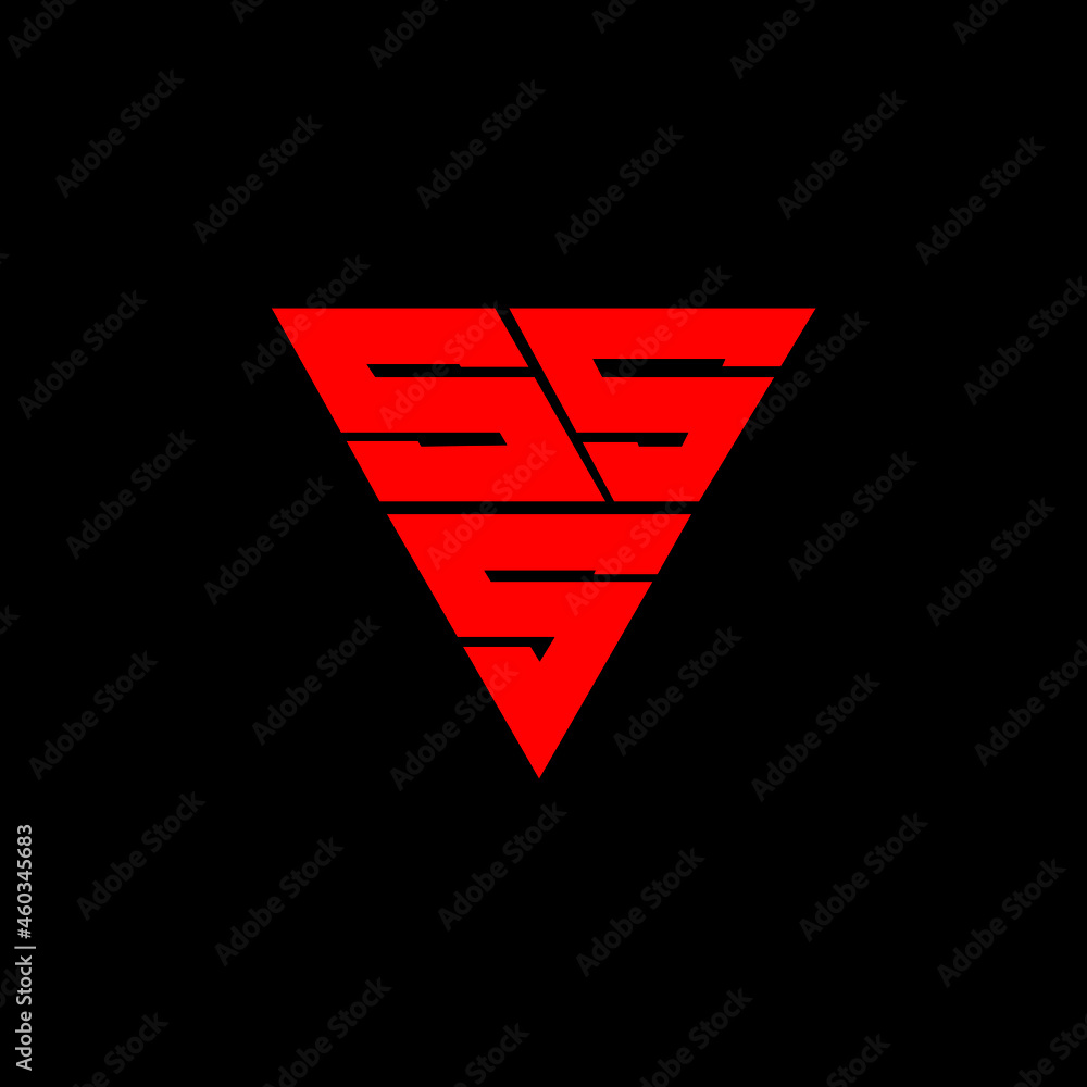 SSS letter logo design on black background. SSS creative initials ...