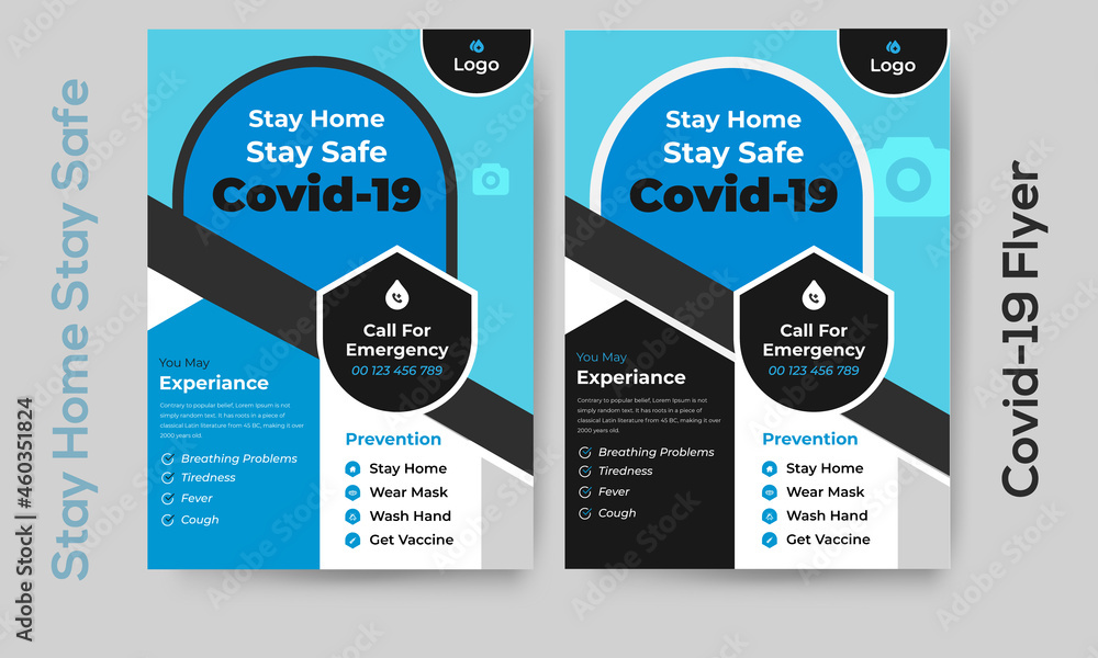 Vetor de Covid-19 Corona Virus Flyer Poster Banner Template Design ...