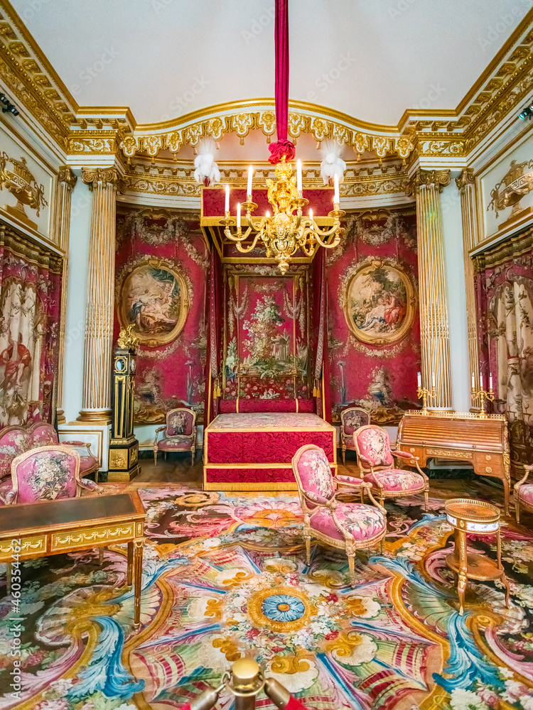 PARIS, FRANCE - February 15, 2018: Interior of the Louvre, the world's ...