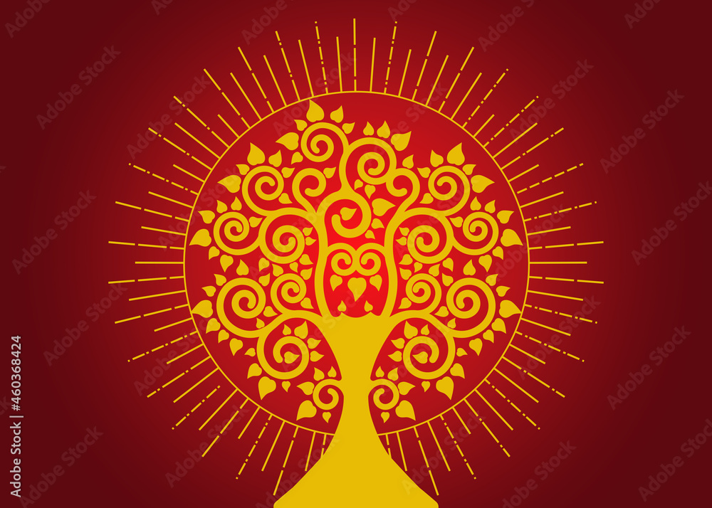 The Bodhi tree logo template, Tree of life concept, Sacred tree, Ficus ...