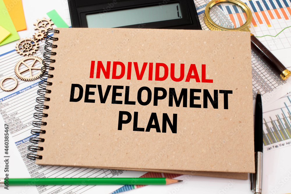 text INDIVIDUAL DEVELOPMENT PLAN, business concept image with soft ...