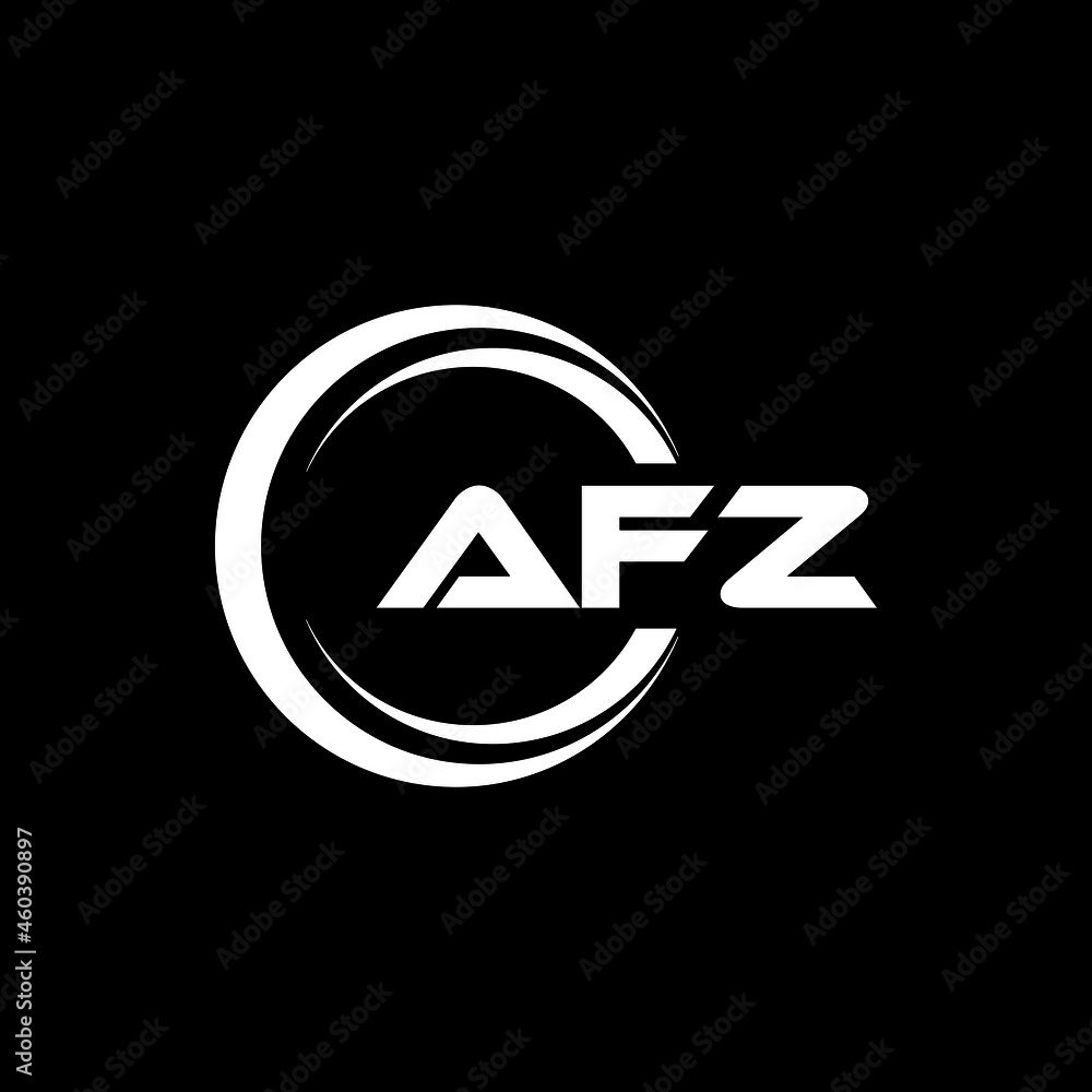 AFZ letter logo design with black background in illustrator, vector ...