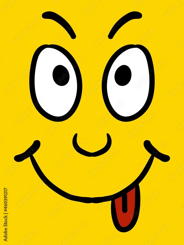 cute yellow face cartoon background Stock Illustration | Adobe Stock