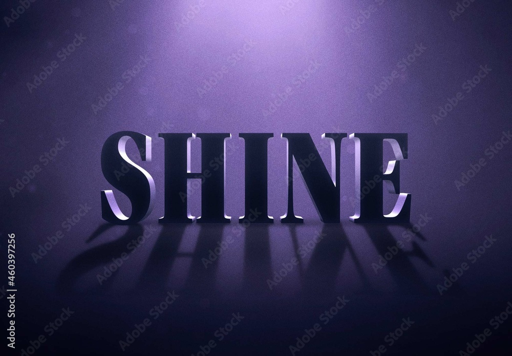 Cinematic 3D Text Effect Mockup Stock Template | Adobe Stock