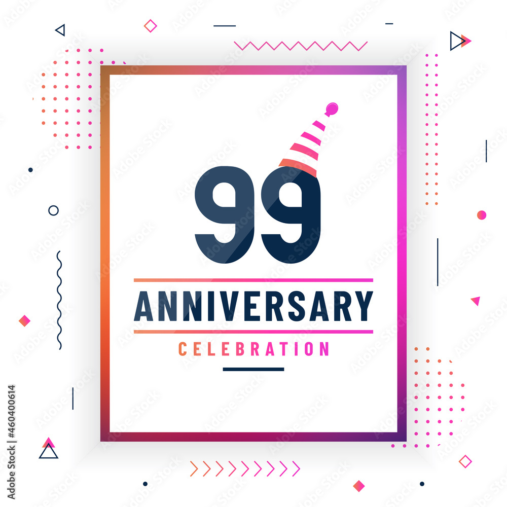 99 years anniversary greetings card, 99 anniversary celebration ...