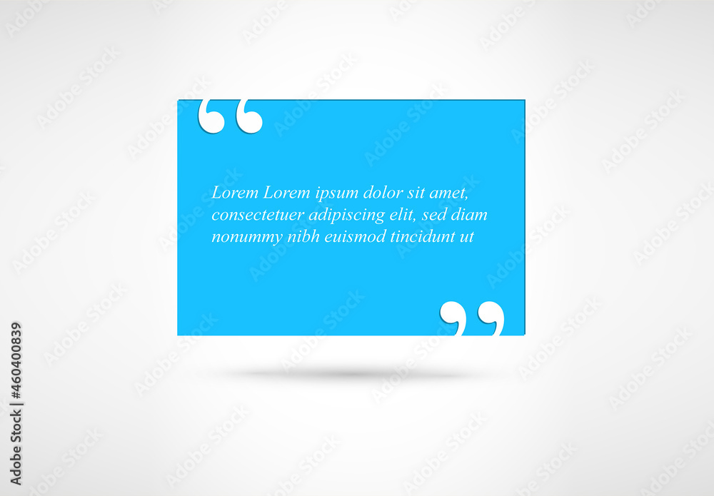 Minimalistic Quote Template with Quotation Marks Stock Template | Adobe ...