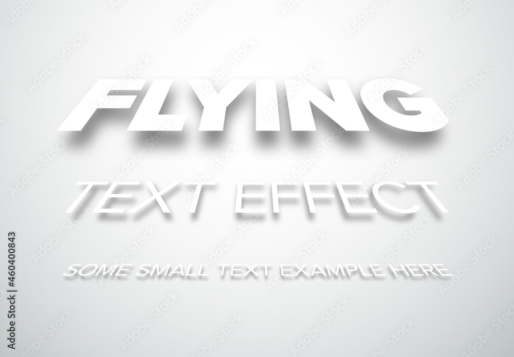 Flying Editable Text Style Effect with Shadow Stock Template | Adobe Stock