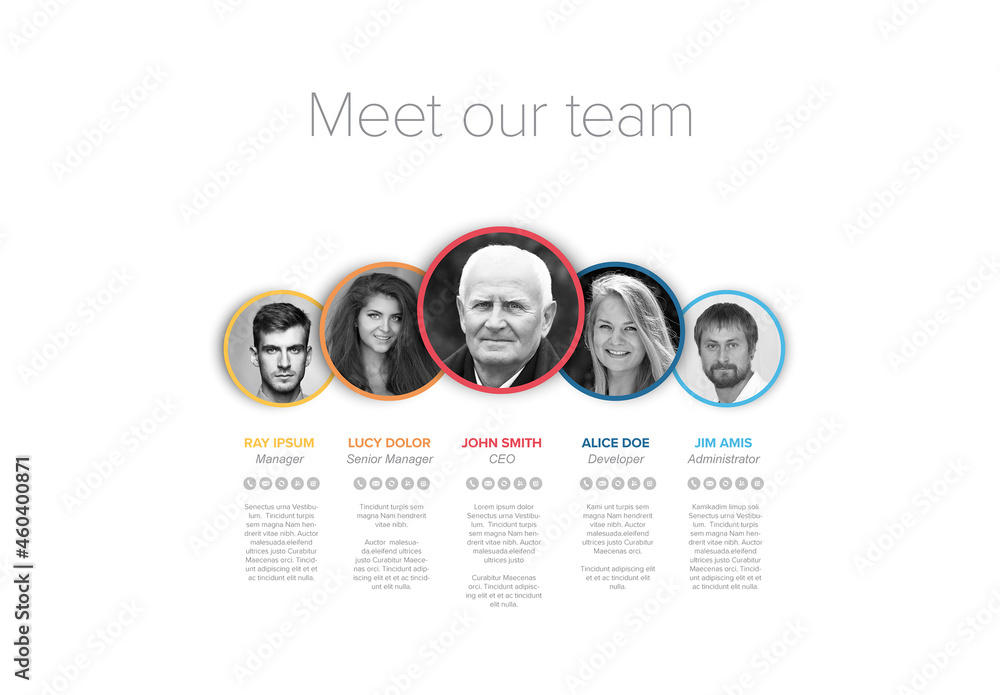Meet Our Company Team Modern Presentation Template Stock Template ...