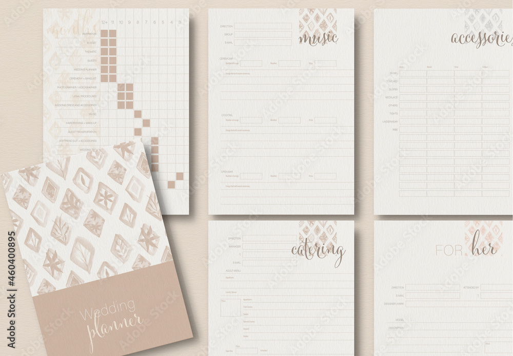 Wedding Planner Questionnaire Stock Template | Adobe Stock