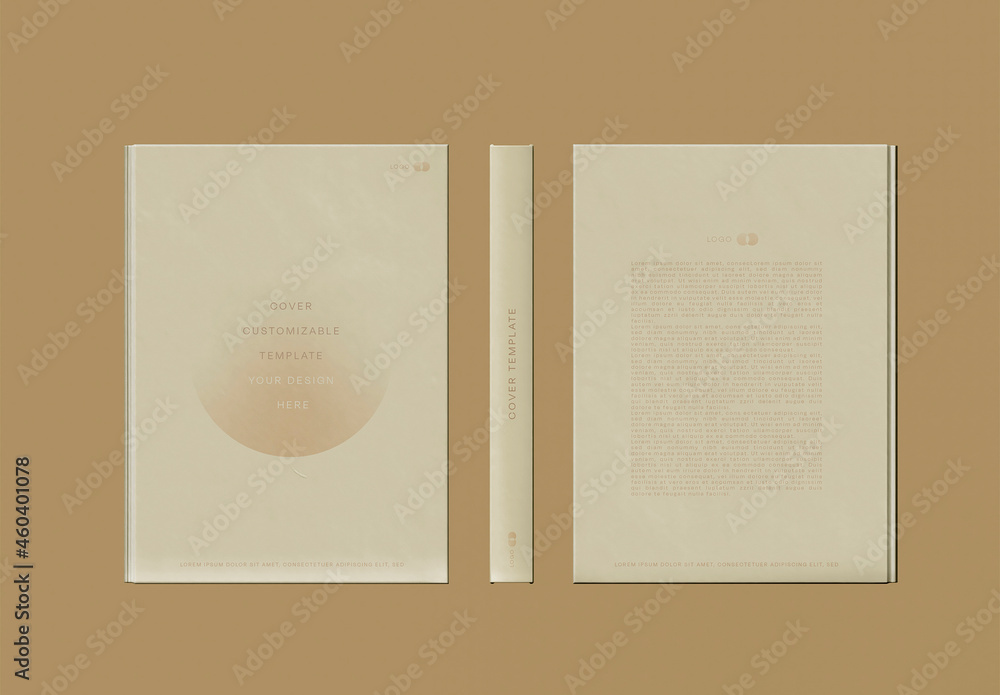 Front and Back Book Mockup Stock Template | Adobe Stock