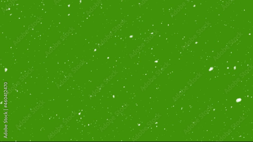 Winter Snow, Falling snow animation loop Slow motion green screen ...