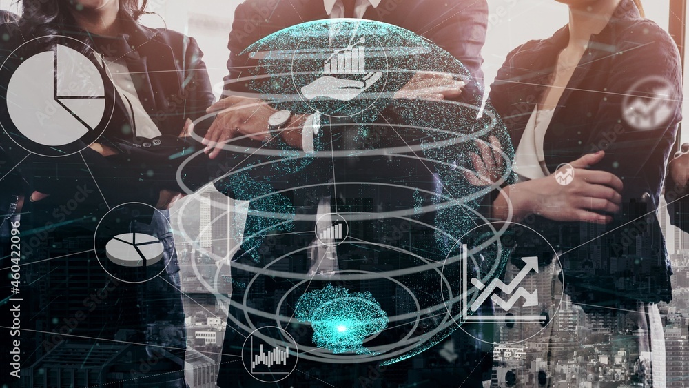 Conceptual business dashboard for financial data analysis . 3D render ...