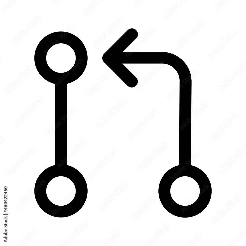 Pull request or merge branch line art icon for apps and websites Stock ...