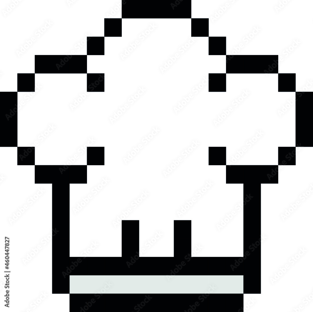 Chef pixel art. chef hat vector illustration. Stock Vector | Adobe Stock