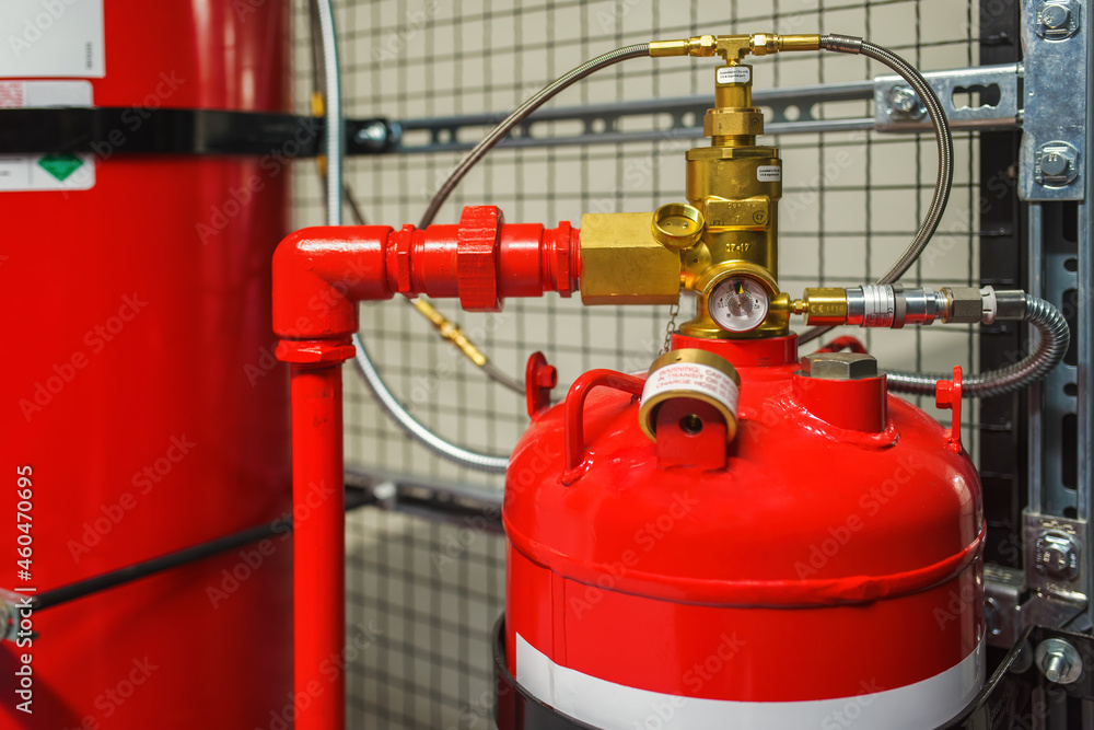 Clean agent fire suppression system used in data centers, backup ...