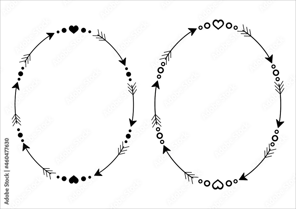 arrow oval frames vector illustration Stock Vector | Adobe Stock