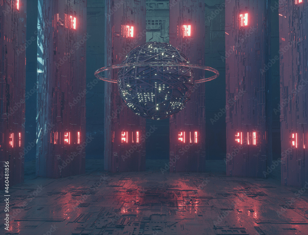 Sci fi spaceship Stock Illustration | Adobe Stock