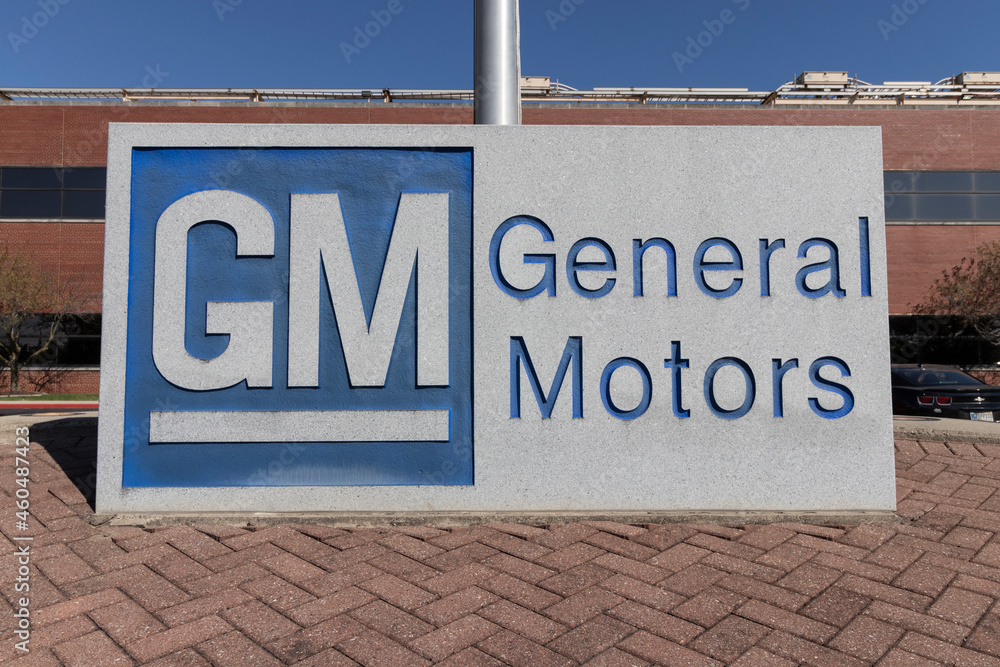General Motors Logo and Signage at the Metal Fabricating Division. GM ...