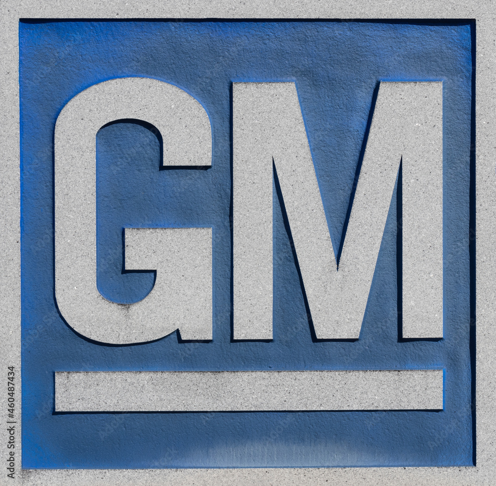 General Motors Logo and Signage at the Metal Fabricating Division. GM ...
