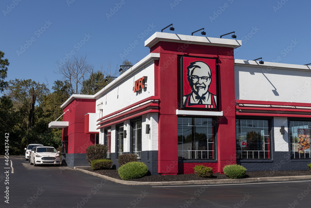KFC Chicken restaurant. Kentucky Fried Chicken is offering Uber and ...