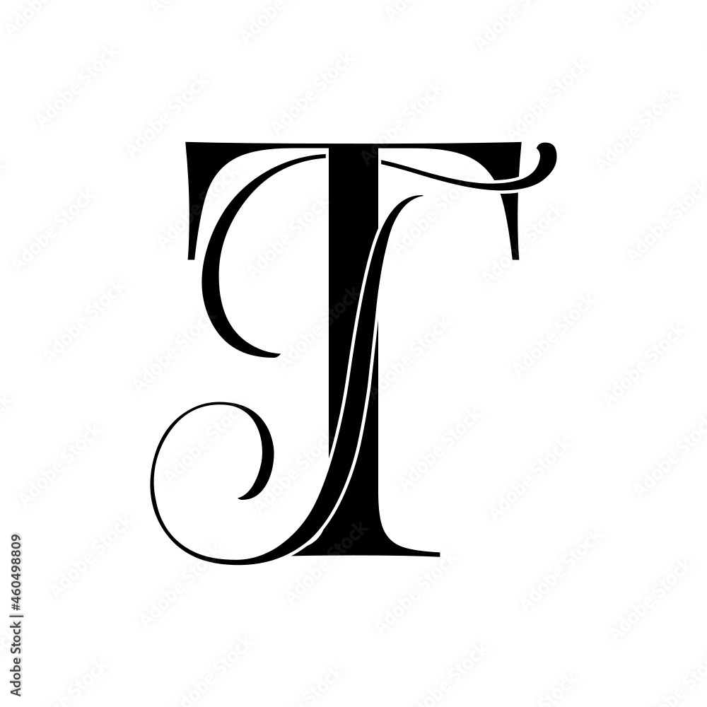 Vetor de tt, tt, monogram logo. Calligraphic signature icon. Wedding ...
