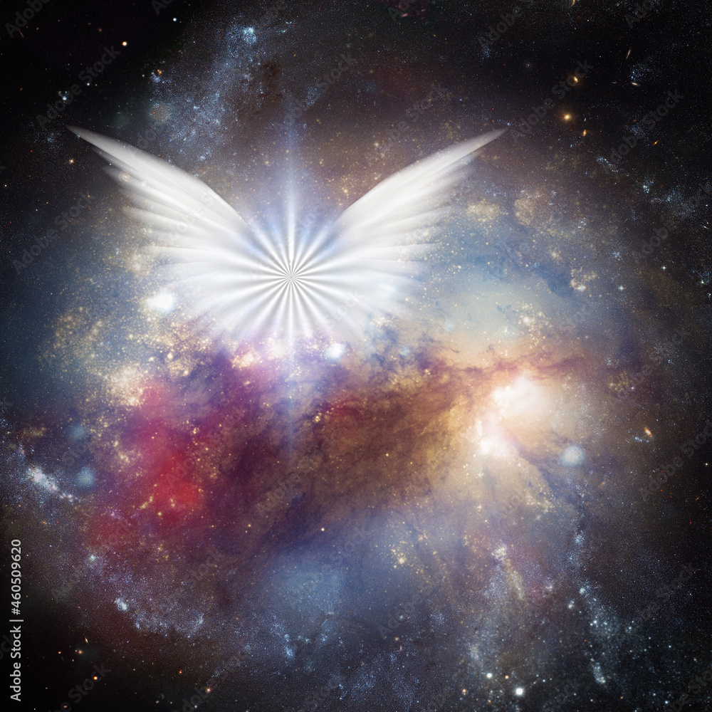 Angel Wings in the Cosmos Stock Illustration | Adobe Stock