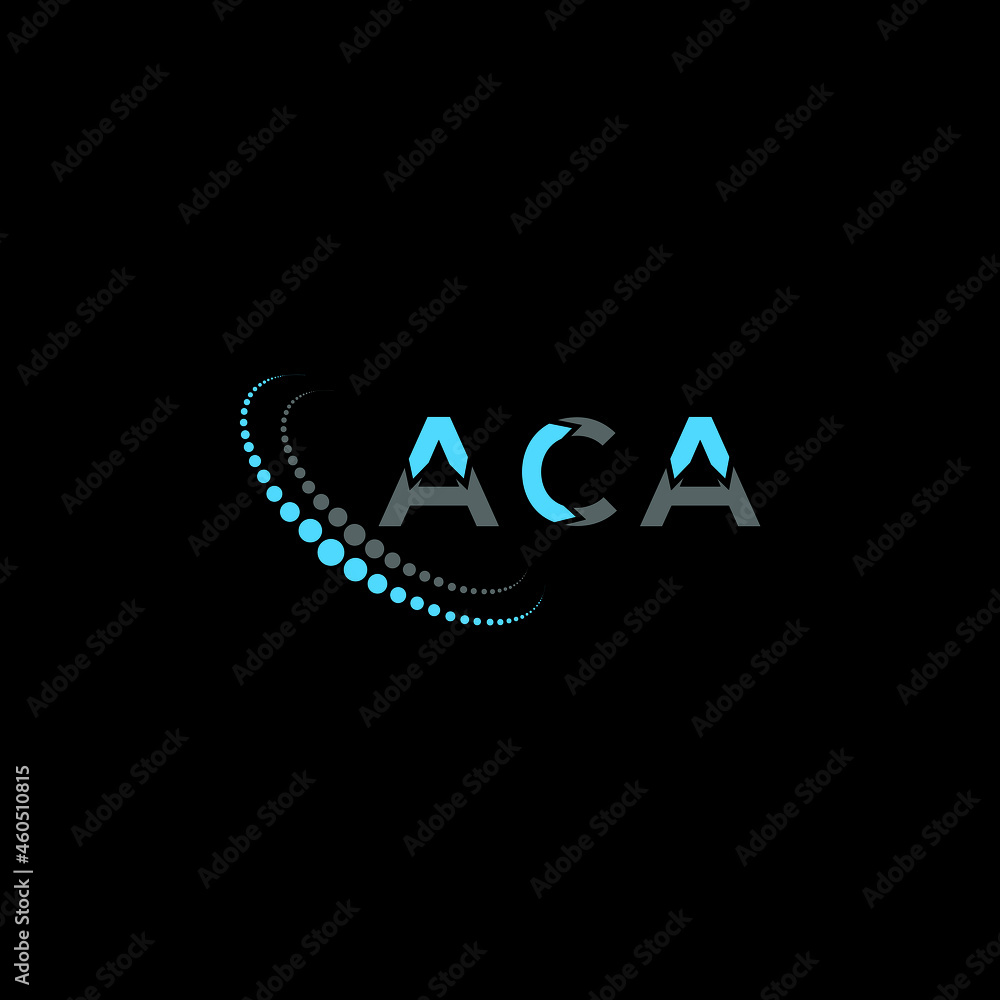 ACA letter logo design on black background.ACA creative initials letter ...