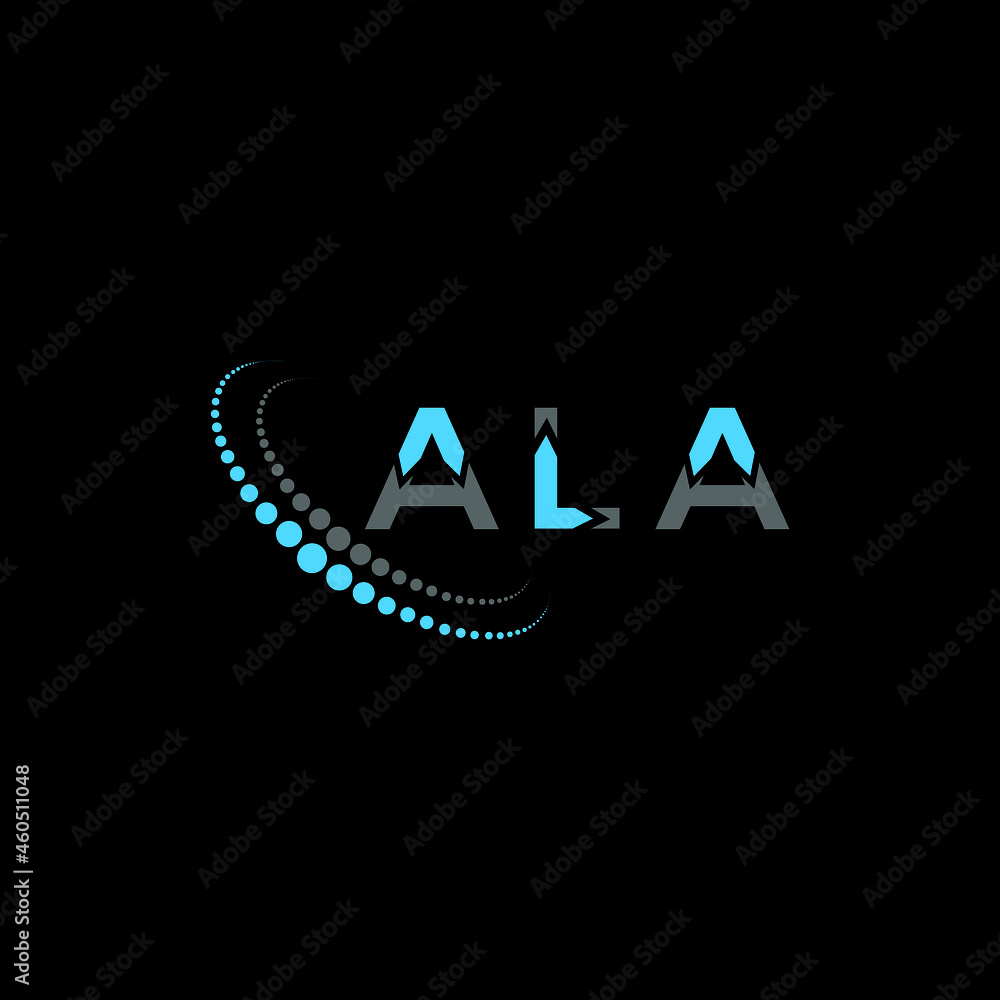 ALA letter logo design on black background.ALA creative initials letter ...